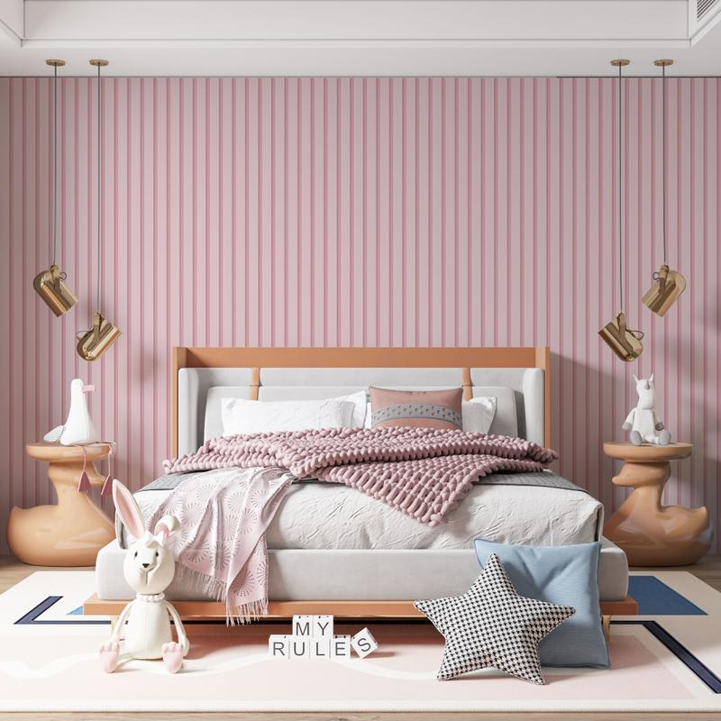 Papel de Parede Vinil Adesivo Listrado Vertical Ripa Rosa Infantil 3 Metros - Decor Nation ...