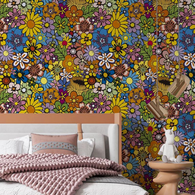 Papel De Parede Vinílico Floral Brito Sala Quarto 10m - DELIQUADROS ...