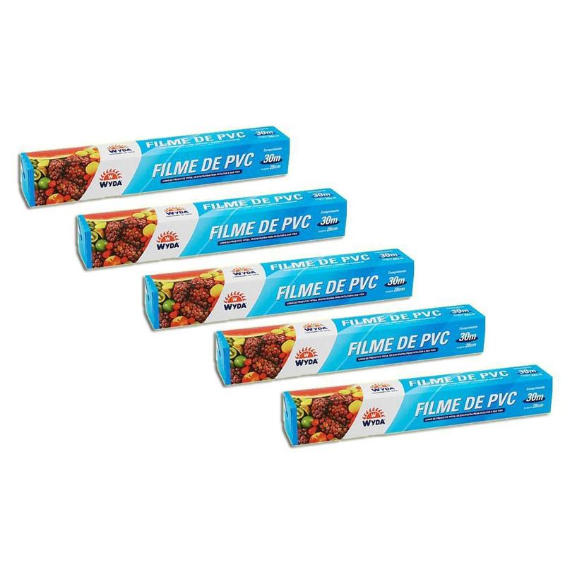 Papel Filme Pvc Bobina Wyda Conservante Alimentar Kit 5 - Papel Filme ...
