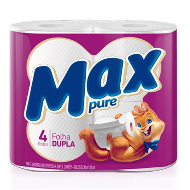 Papel Higienico Max Pure Folha Dupla 4 Und - Papel Higiênico - Magazine ...