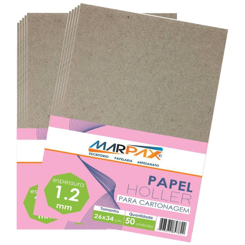 Papel Holler para cartonagem Marpax 1,2mm 26x34cm 50un - Papéis ...