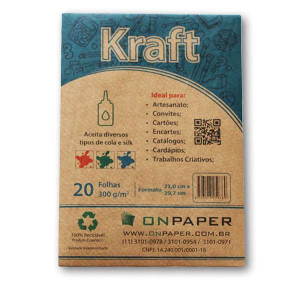 Papel Kraft A4 300G Com 100 Folhas - Onpaper - Papel Kraft - Magazine Luiza
