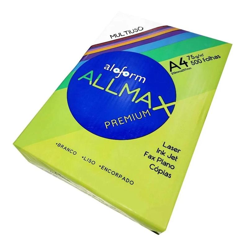 Papel Sulfite Branco A4 75g Premium Pacote 500 - ALLMAX - Papel Sulfite - Magazine Luiza