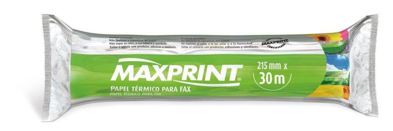 PAPEL TÉRMICO PARA FAX - 215 mm X 30 metros - Maxprint - MAXPRINT ...