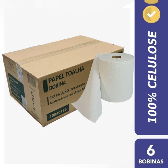 Papel Toalha Bobina Fardo De 6 Rolos 200m X 20cm - Softpaper - Papel ...