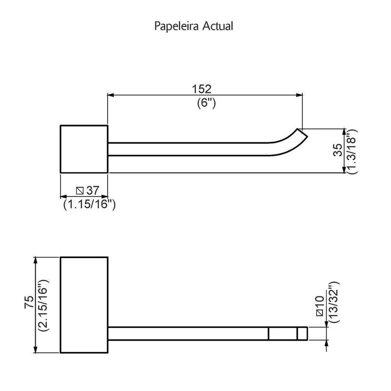 Papeleira Porta Papel Actual Cromado Perflex - Porta Papel Higiênico ...