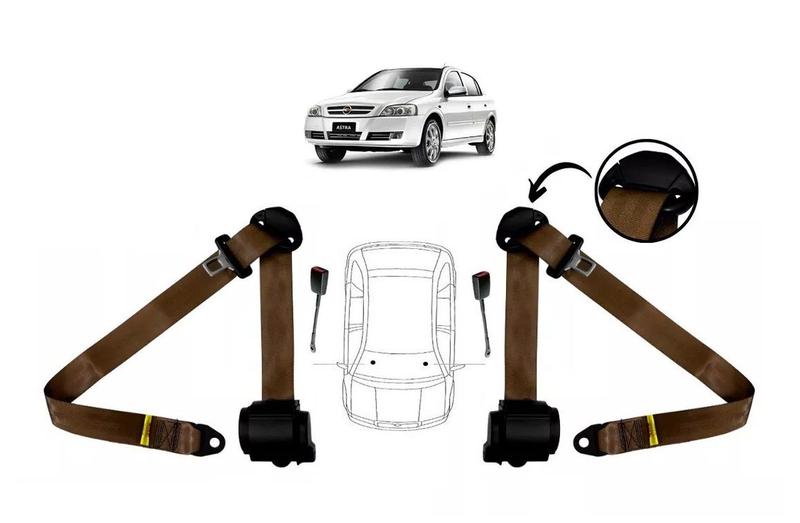 Par de Cintos de Segurança 3 pontos Astra+ Par de Fechos - HCML - Cinto ...