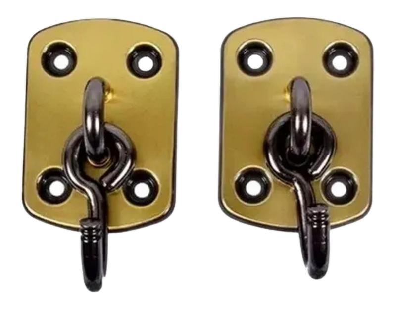 Par Gancho De Rede Reforçado Resistente 200kg - TOLEMAT - Gancho para ...