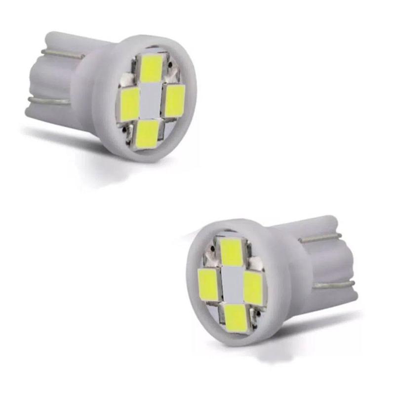 Par Lâmpada Pingo LED T10 6000k 12v Super Branca Automotiva Simples ...