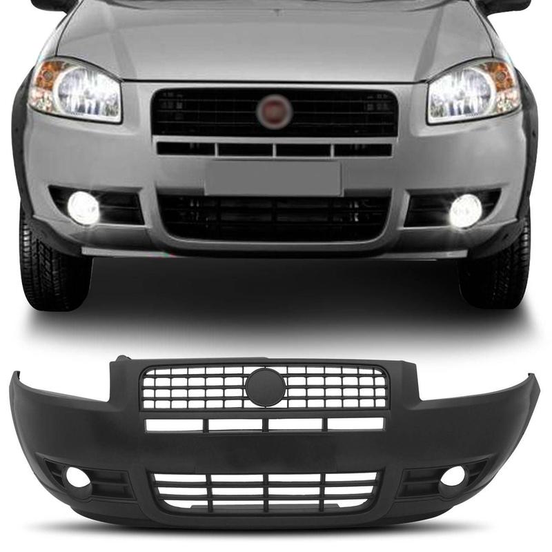 Parachoque Dianteiro Strada Working 2012 2013 Cinza Texturizado com Furo para Milha - Dts - Para ...