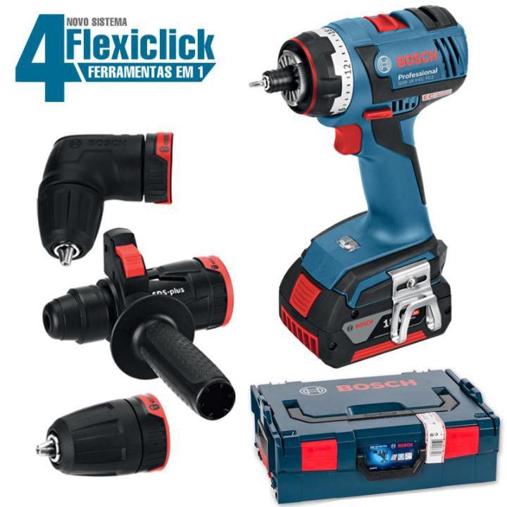 Parafusadeira à Bateria 18V GSR 18 V-EC FC2 FLEXICLICK 4 em 1 BOSCH - Parafusadeira a Bateria ...