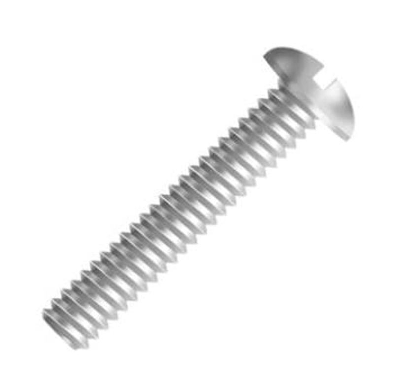 parafuso máquina 1/4x 1/2 Ciser cabeça redonda -fenda- 100 peças ...