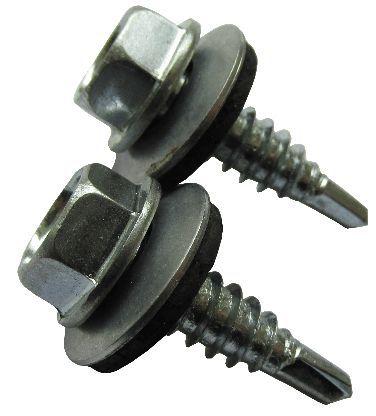 Parafuso Sextavado Auto Brocante c/ Arruela em PVC 1/4x7/8 (5 Unidades ...