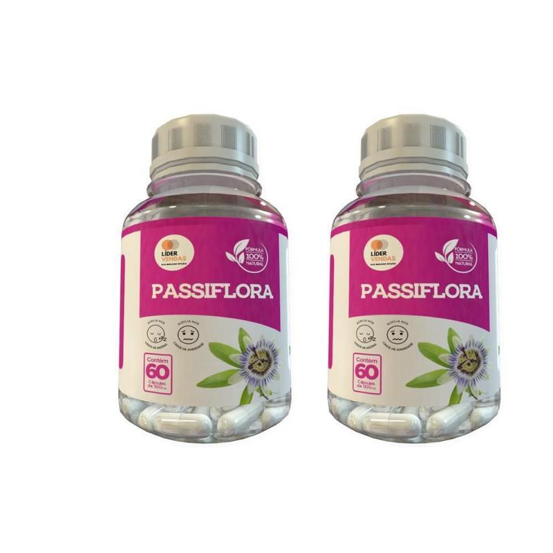 Passiflora - 60 Caps 500Mg Kit Com - 2 Potes - Lider Vendas ...
