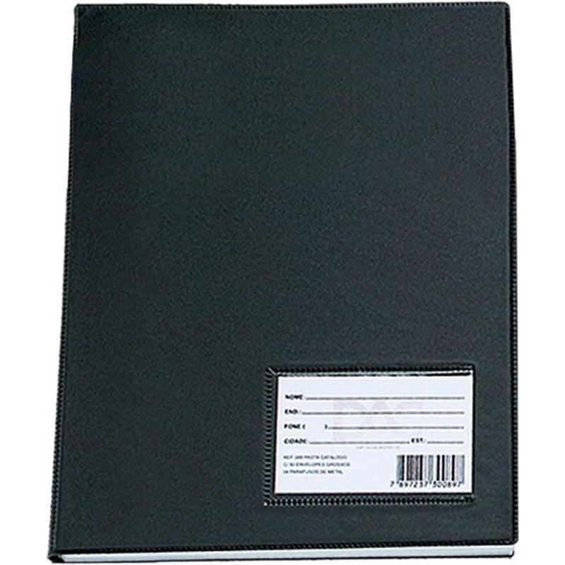 Pasta Catalogo A3 30 Envelopes Medios Preta - Wilson - Pasta Catálogo ...