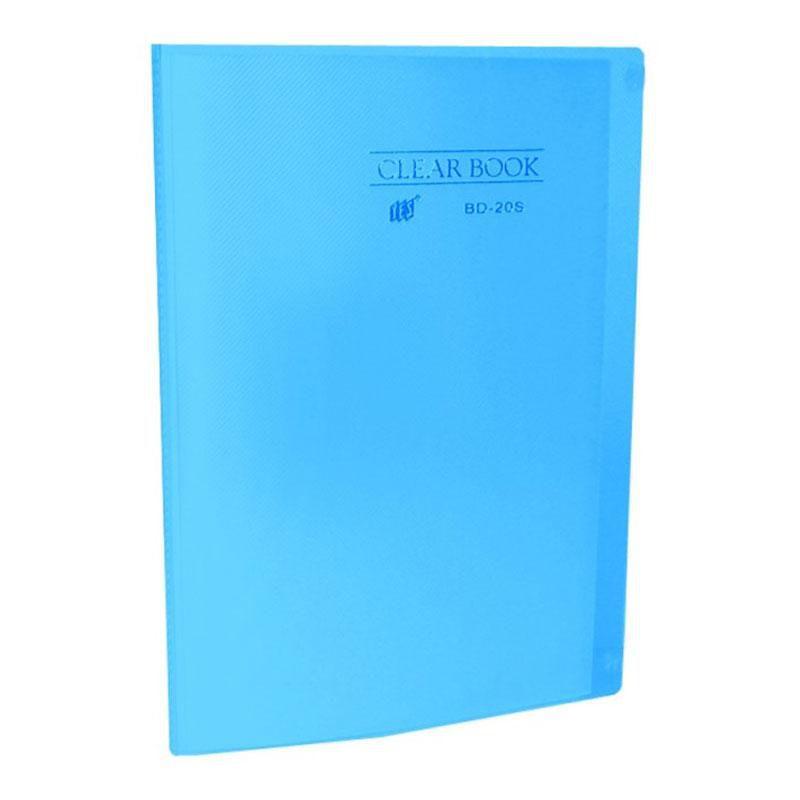 Pasta catálogo transparente azul BD20S/AZ com 20 plásticos Yes - Pasta ...