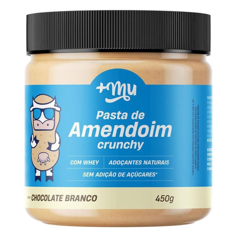 Pasta de Amendoim Crunchy Mais MU com Whey 450g - Pasta de Amendoim ...