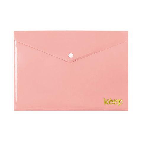 Pasta Envelope A4 Fecho Botao Rosa Keep - Pastas - Magazine Luiza