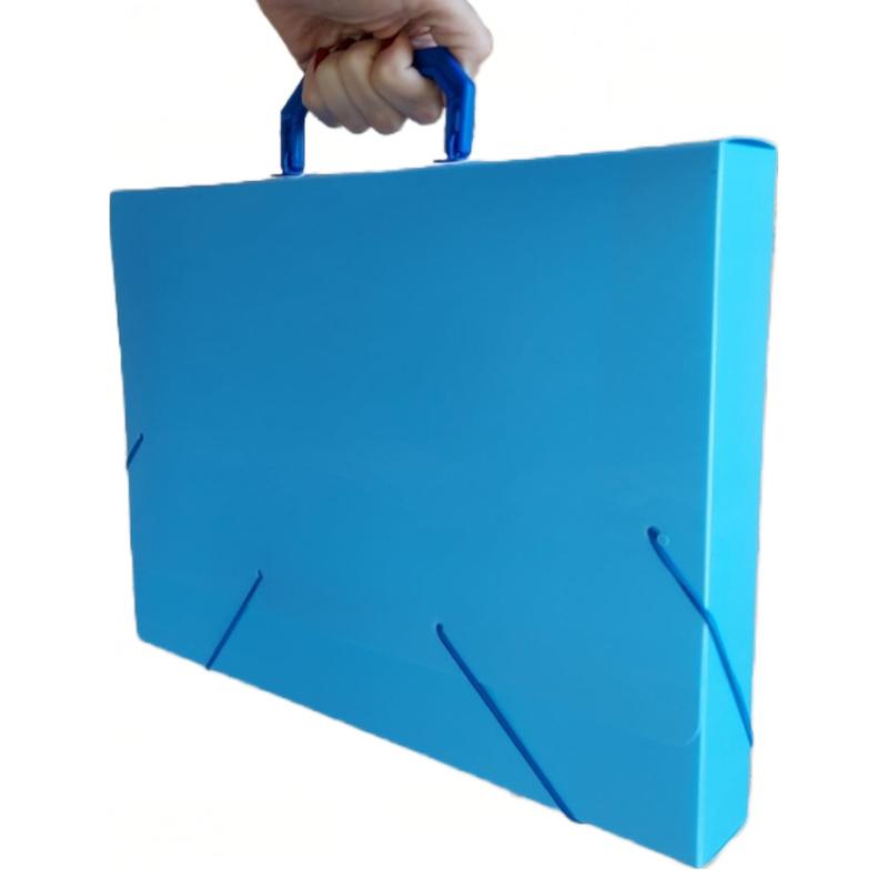 Pasta Maleta Grande para Folhas A4 e Oficio com Alça Cores Pastéis ...