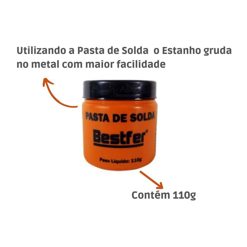 Pasta Para Soldar Solda 110g Estanho - Bestfer - Pasta de Solda ...