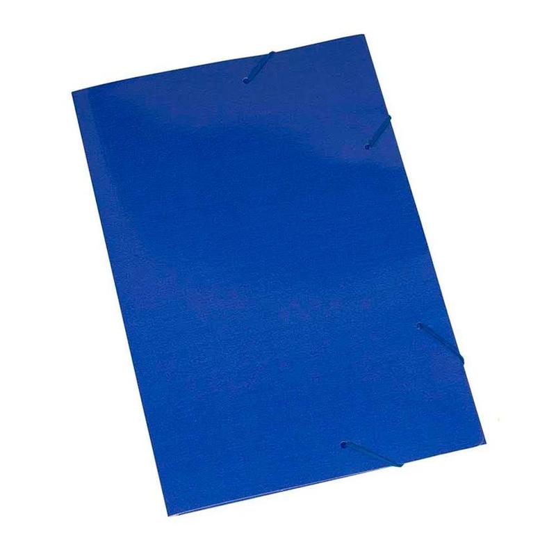 Pastas Ofício Azul Cartão Duplex Aba De Elástico Polycart - Pasta com ...
