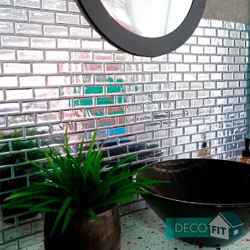 Pastilha Adesiva Resinada Chicle Cromado Prata 24x26,5cm - Decofit ...