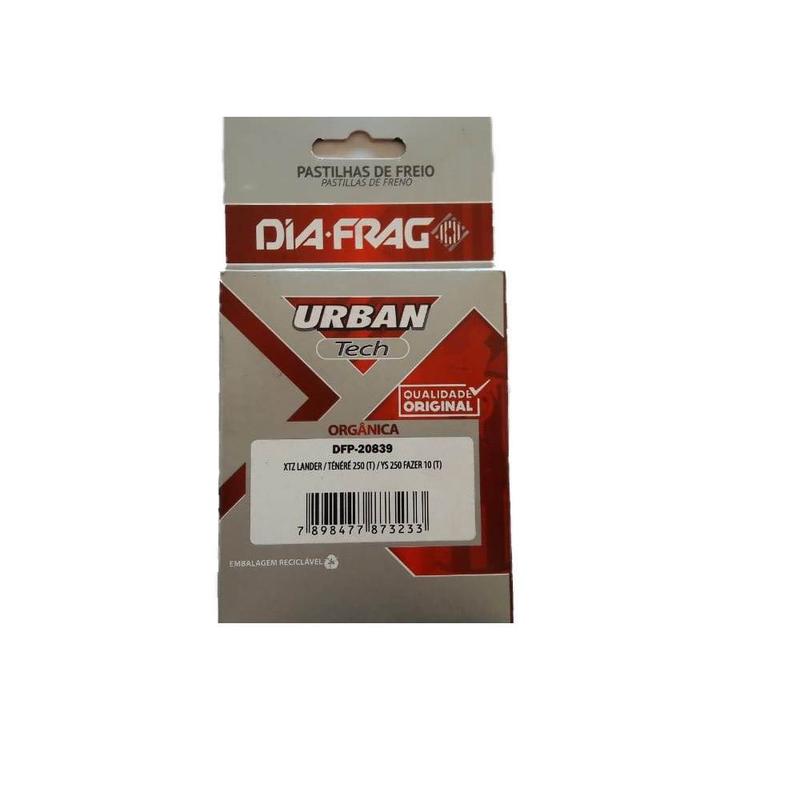 Pastilha Freio Traseiro Fazer Lander Tenerer 250 Dfp-20839 - DIAFRAG ...