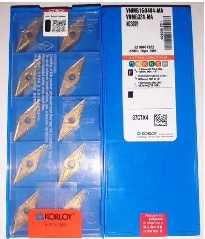 Pastilha / Inserto Vnmg 160404 Ma Nc3020 - KORLOY - Pastilha para ...