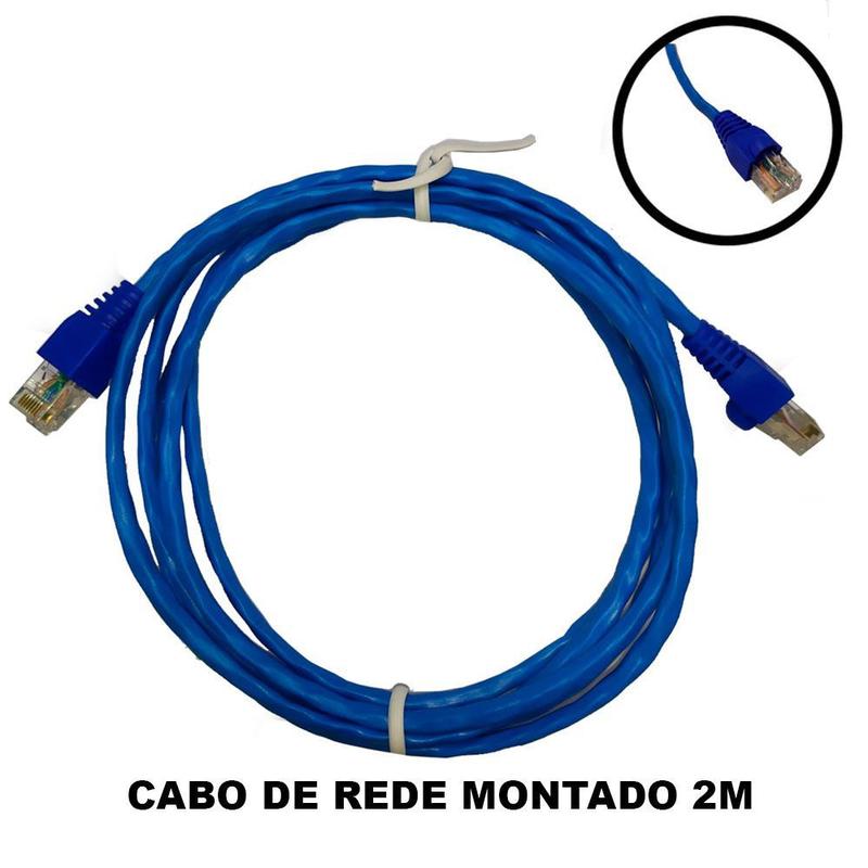 Patch cord cabo de rede para internet e camera ip 2 metros - IMP ...