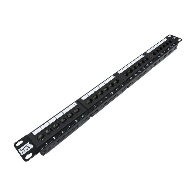 Patch Panel Cat 5e T568A/B 24 Portas ROHS Sohoplus - Furukawa - Patch ...