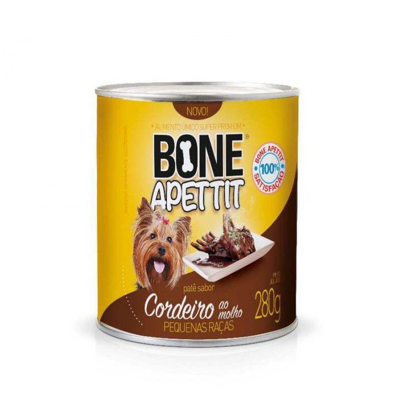 Patê Sabor Cordeiro Bone Apettit Pequenas Raças Lata 280g - Outros Pets ...
