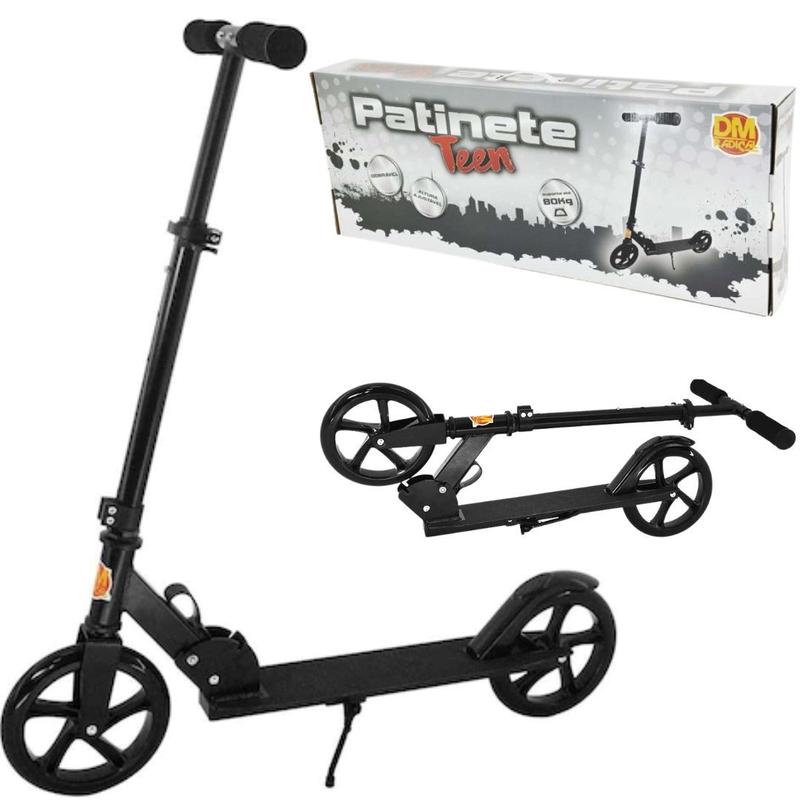 Patinete Regulável Jovens Adultos Crianças 2 Rodas Dobrável - DM Toys ...