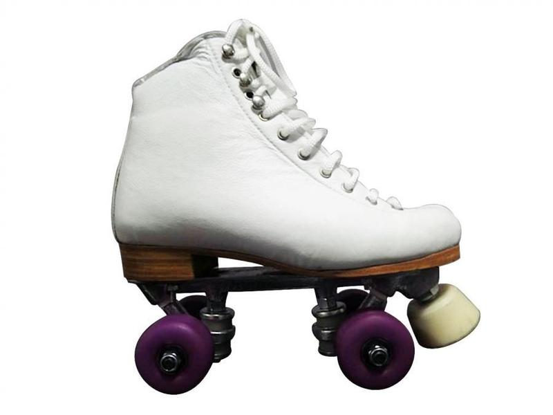 Patins 4 Rodas Quad Prof. Intermediário Branco e Roda Lilás - Patins ...