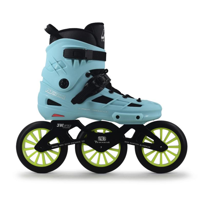 Patins de 3 Rodas HD Inline Skull - Rodas 125mm Abec9 Verde - Patins 4 ...
