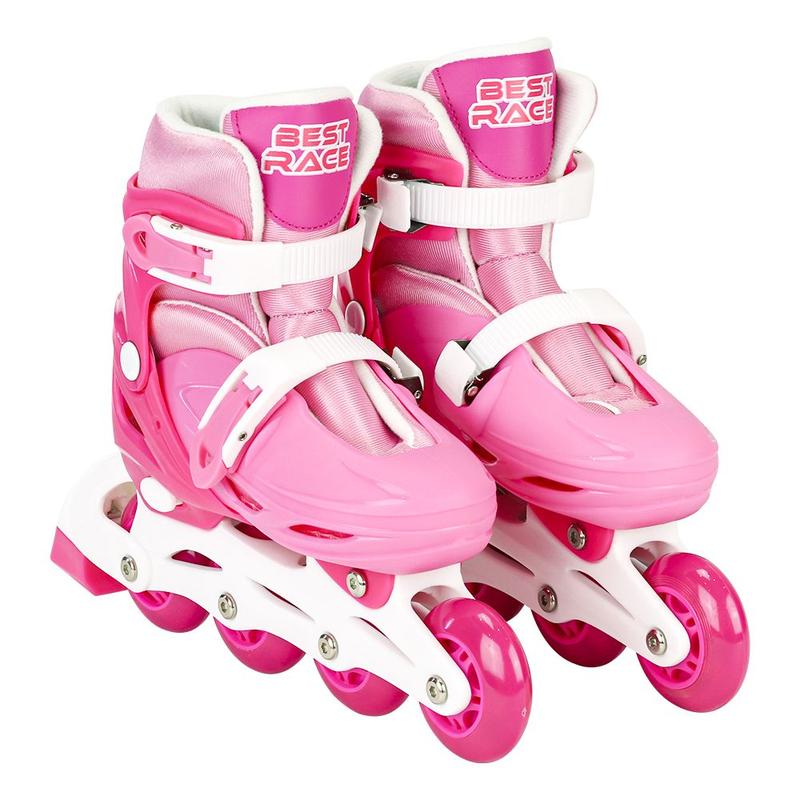 Patins Infantil Feminino In line 4 Rodas com Led Tam. 32 ao 35 - BBR ...