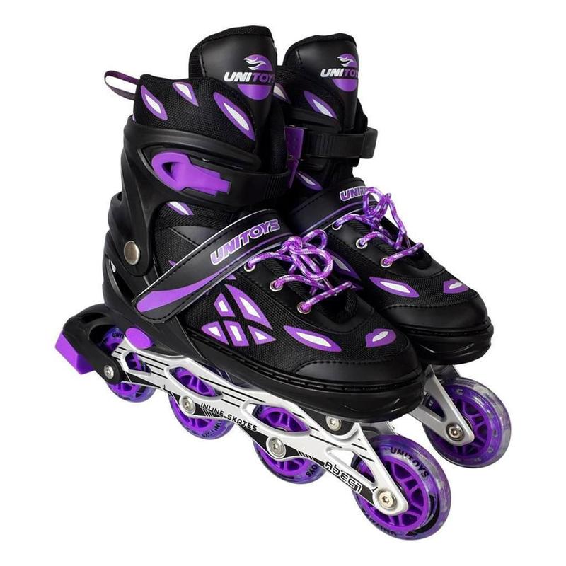 Patins Inline Roller Semi Profissional Infantil Roxo - Unitoys - Patins ...