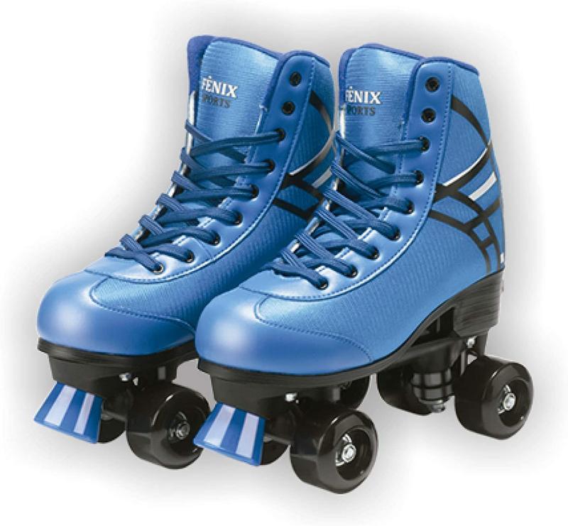 Patins Quatro Rodas Quad Bota 35-38 Azul Fenix - Patins 4 Rodas ...