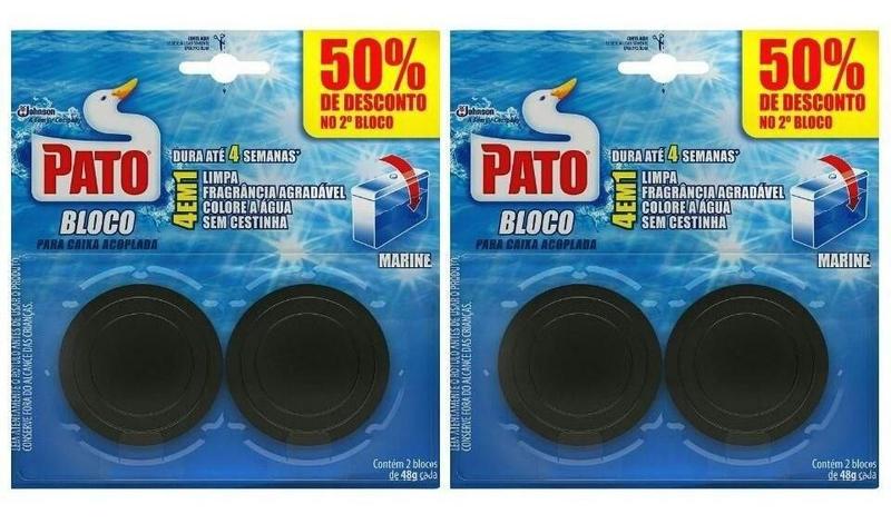 Pato Bloco Sanitário P/ Caixa Acoplada 2 Unid. 40g - Pastilha Sanitária ...