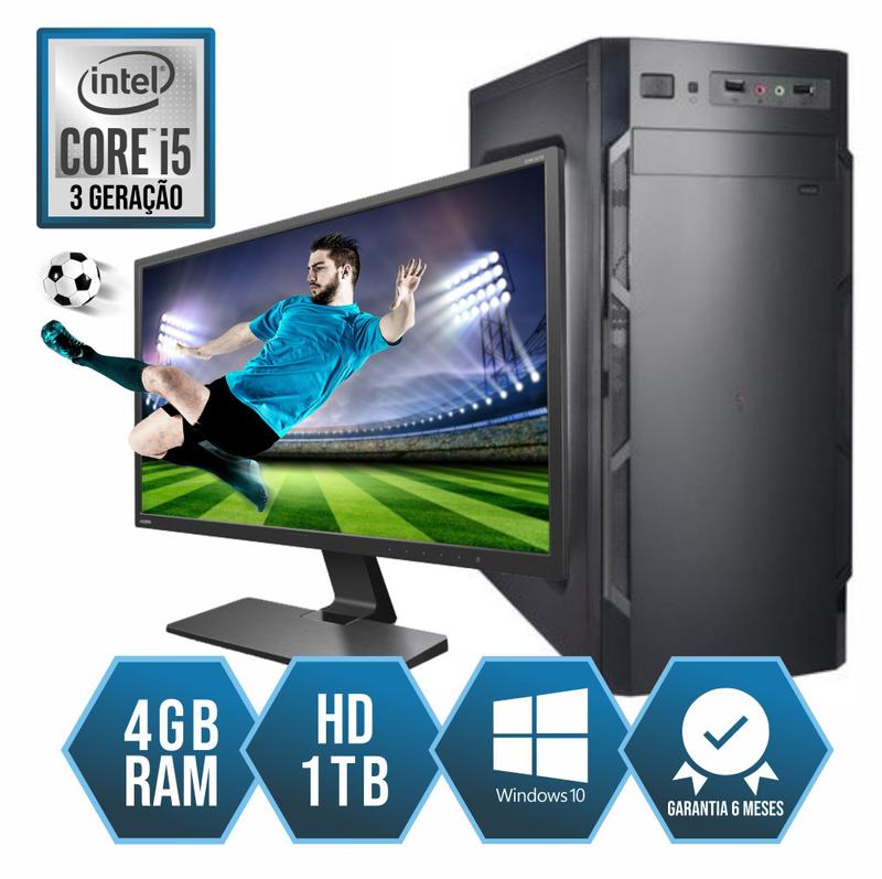 Pc Computador AVI Intel Core I5 - 3ª Geração - 4GB HD 1TB - Monitor Led ...