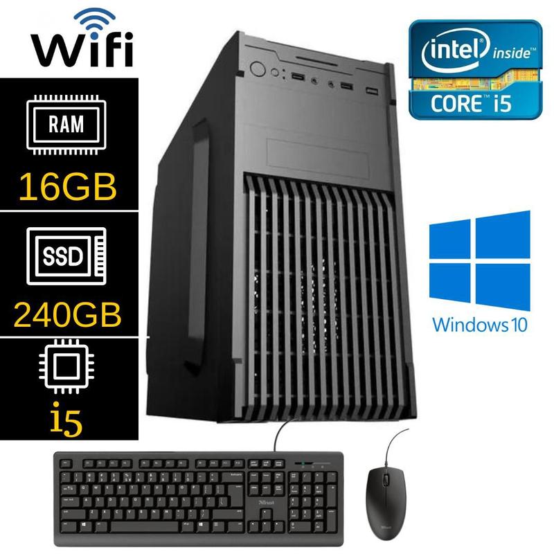 PC Computador Barato Intel Core i5 SSD 240GB 08GB Memoria Teclado e ...