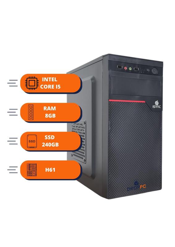 Pc Computador Cpu intel core i5, 8gb memoria ram, ssd 240gb, Fonte 230w - DROP PC - CPU ...