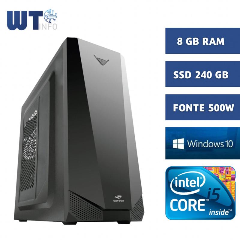 Pc Computador Cpu Intel Core I5 + Ssd 240gb, 8gb Memória Ram - WT INFO - CPU - Magazine Luiza