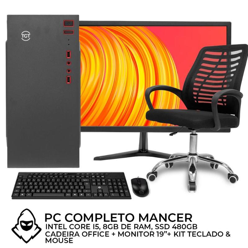 PC CPU Completo Mancer, Intel Core i5, 8GB De Memória Ram, SSD 480GB ...