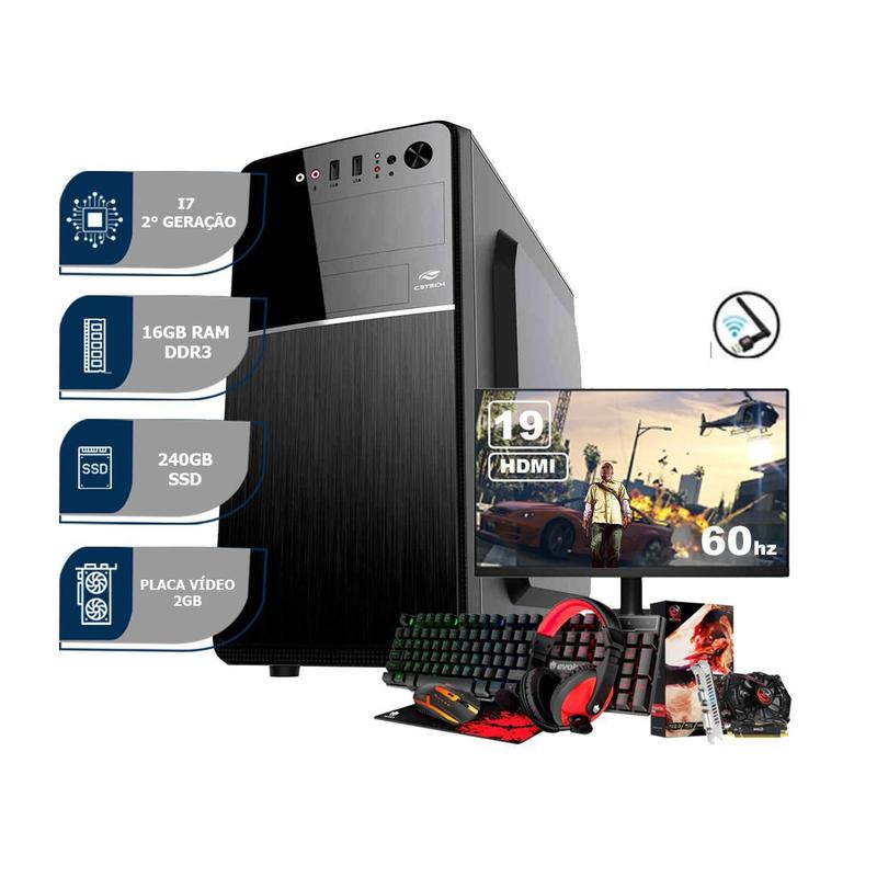Pc designer i7 16gb ssd 240gb monitor e placa de video 2gb - GS NEW ...