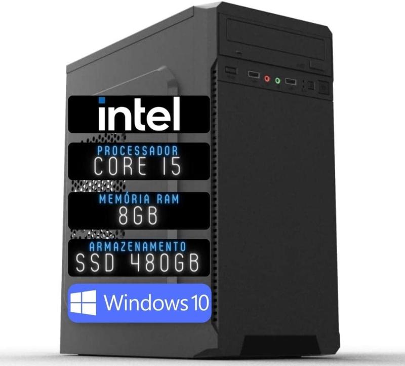 Pc Desktop Computador CPU Intel Core i5 /8GB Ram/ SSD 480 HDMI Windows ...