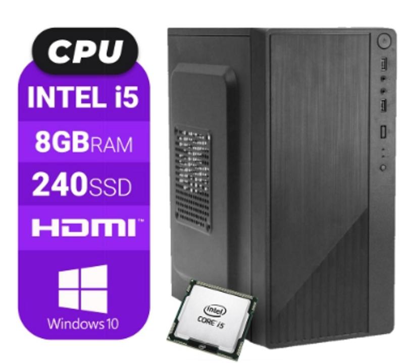 Pc Desktop Computador CPU Intel Core i5 8GB SSD 240GB Windows 10 HDMI ...