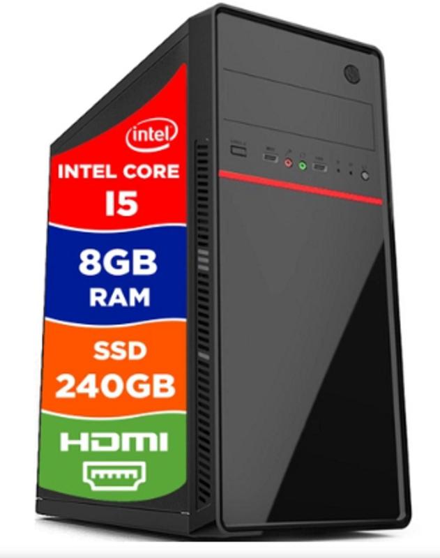 Pc Desktop Computador CPU Intel Core i5 Com Hdmi 8GB ssd 240GB Pc Cpu ...