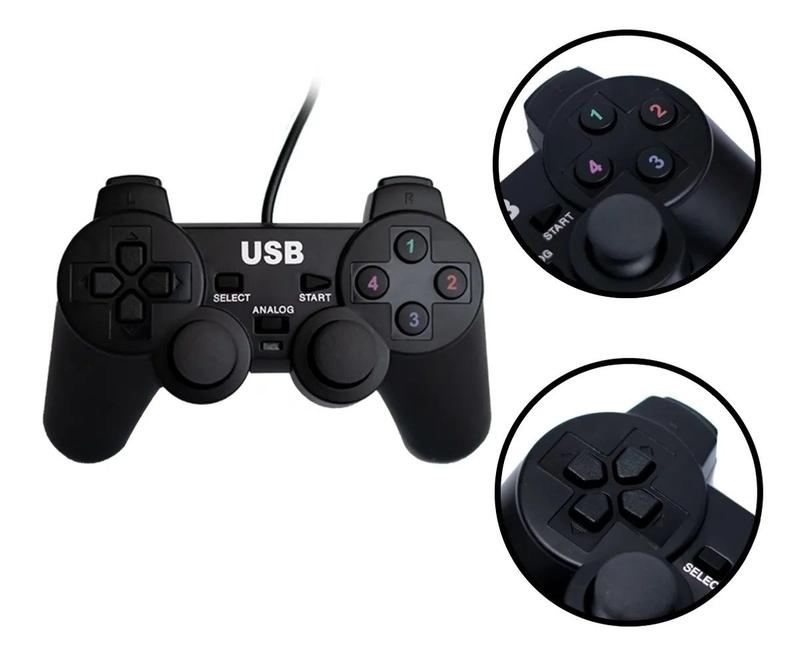 PC GAMER Controle Joystick Analogico Usb Para Computador - Controle ...