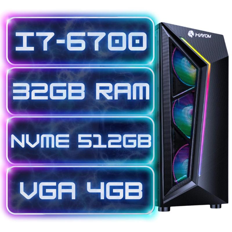 Pc Gamer Cpu Completo I7-6700 Ddr4 32gb+ Nvme 512gb+ Vga 4gb - 2Ecomm ...