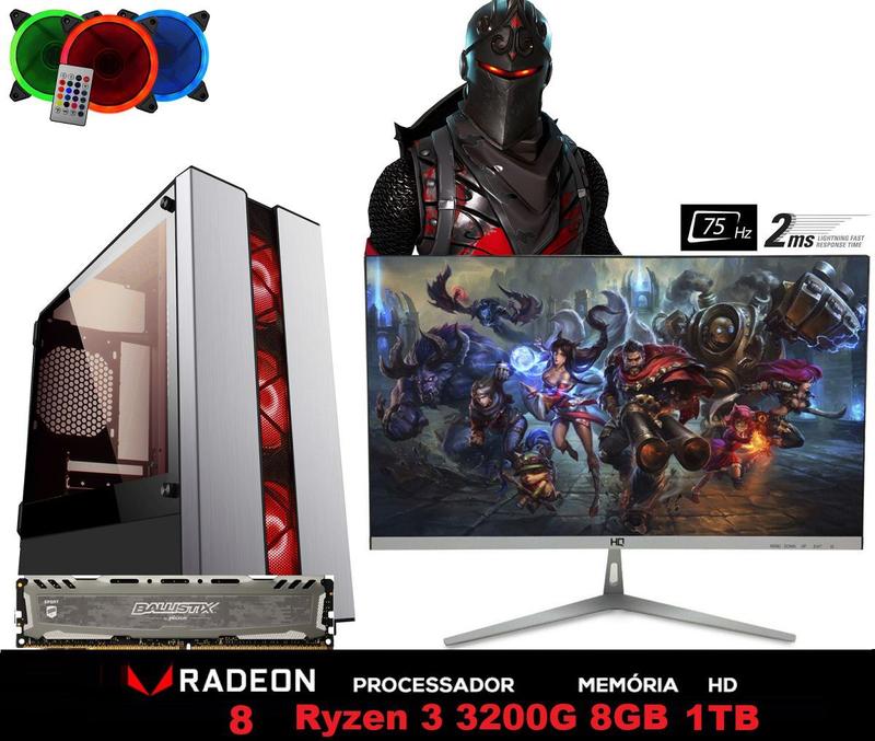 PC Gamer DragonForce Z22-1 AMD Ryzen 3200G 4.0GHZ (Placa de vídeo ...